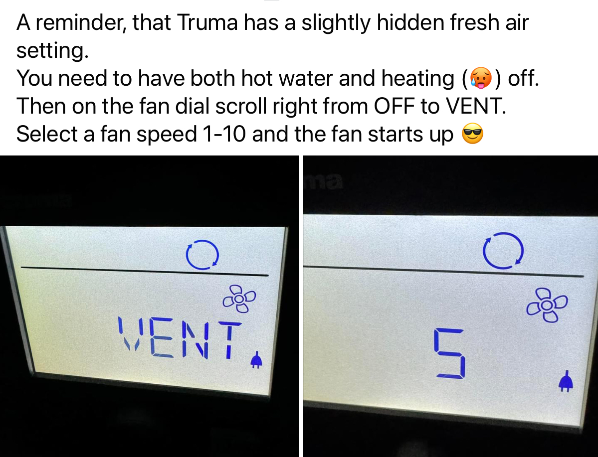 Truma Fresh Air Venting. | MotorhomeFun