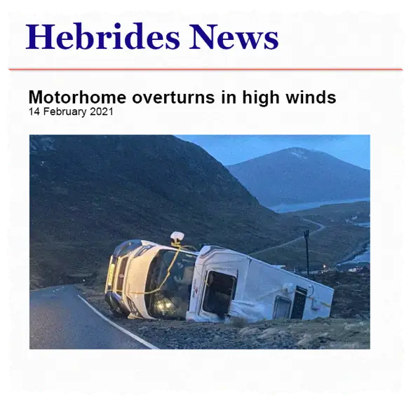 Motorhomes in High Winds